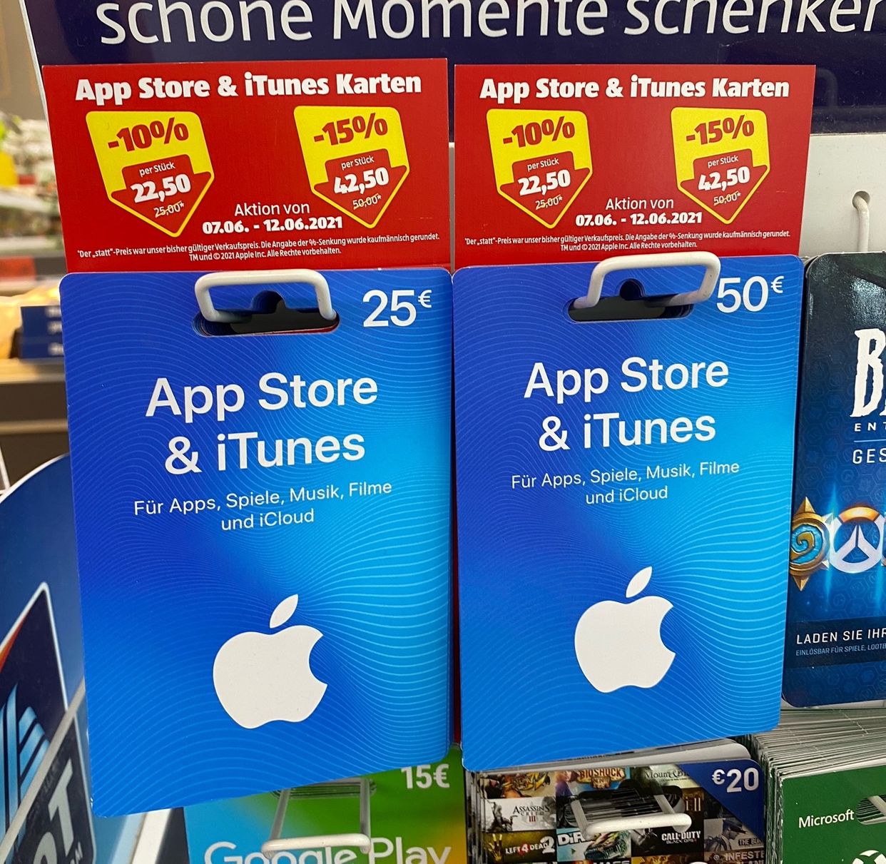 Hofer: Bis zu 15% Ersparnis auf Apple Gift Cards